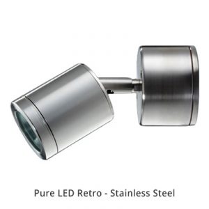 Hunza Wall Spot | Pure LED | Low Voltage | GU10 | Retro | Stainless ...